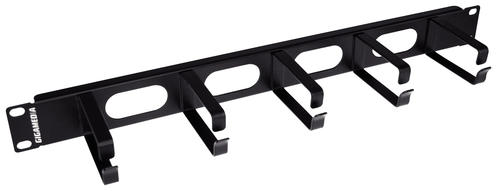 Panneau balai passe câbles 19″ 1U - Noir - Gigamedia