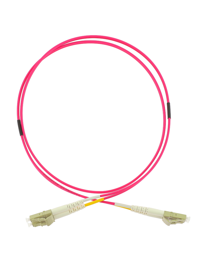 LC/LC OM4 50/125µm duplex 8 m patchcord, LSZH Ø1,8mm jacket, erika ...